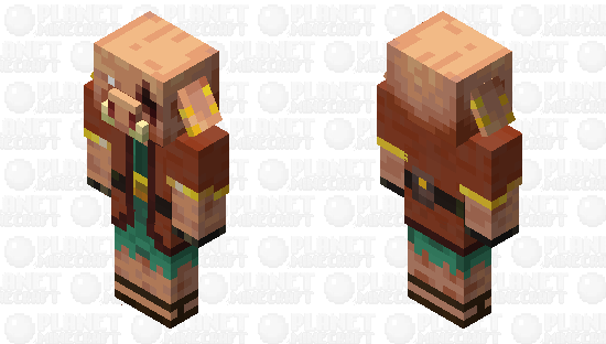 Wandering piglin trader Minecraft Mob Skin