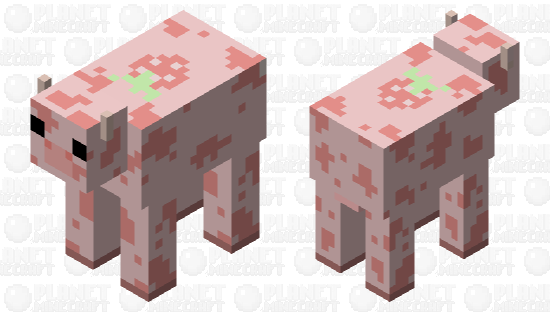 strawberry cow Minecraft Mob Skin
