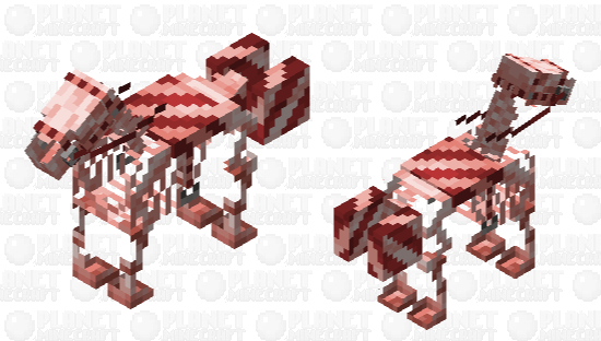 Peppermint Skeleton Horse Minecraft Mob Skin