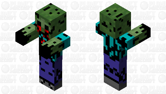 Distorted Zombie Minecraft Mob Skin