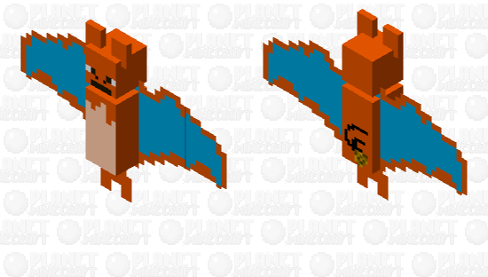 Charizard from pok'emon Minecraft Mob Skin