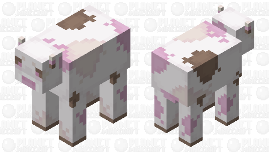 Neapolitan Icecream Cow Minecraft Mob Skin