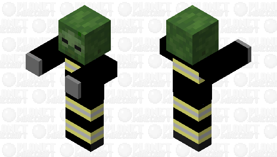 Firefighter Zombie Minecraft Mob Skin