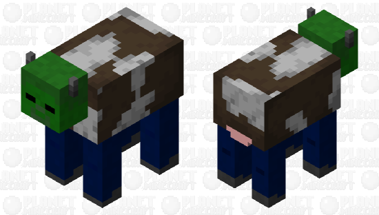 One Cursed Cow Minecraft Mob Skin
