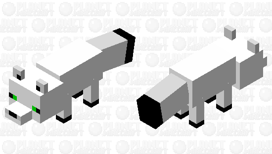 white green eyed fox Minecraft Mob Skin
