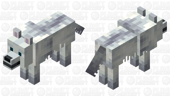 Dire Wolf Minecraft Mob Skin