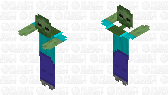 Skinny zombie Minecraft Mob Skin