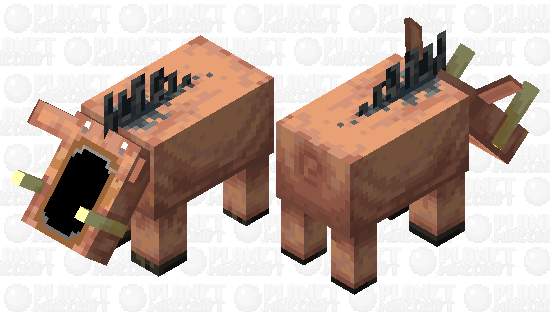 screaming hoglin Minecraft Mob Skin