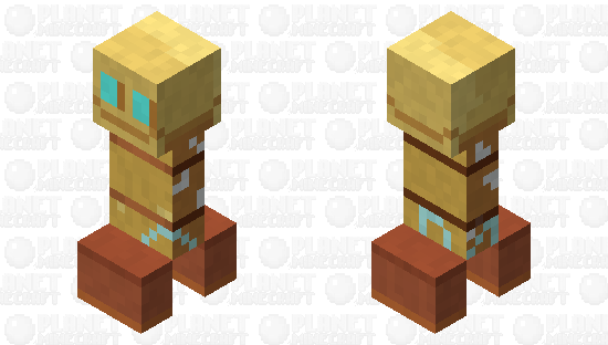 CRK: Creeper to Brown Sugar Worm Golem Minecraft Mob Skin