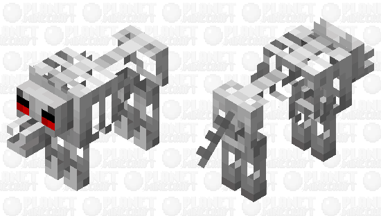 Angry skeleton wolf Minecraft Mob Skin