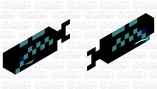 Tron Fish--Cod Minecraft Mob Skin