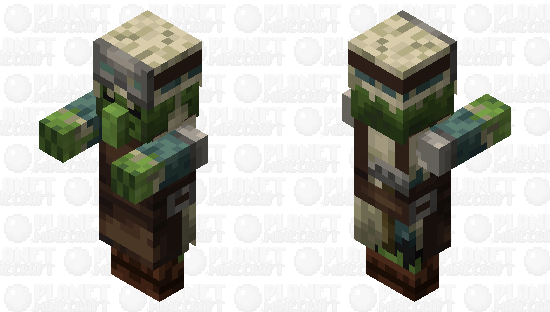 Snowy Zombie Illager (Armorer) Minecraft Mob Skin