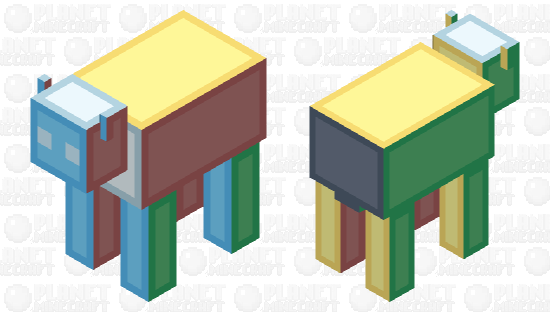 BlockBench Cow Minecraft Mob Skin