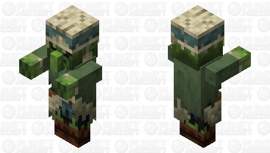 Snowy Zombie Illager (Nitwit) Minecraft Mob Skin