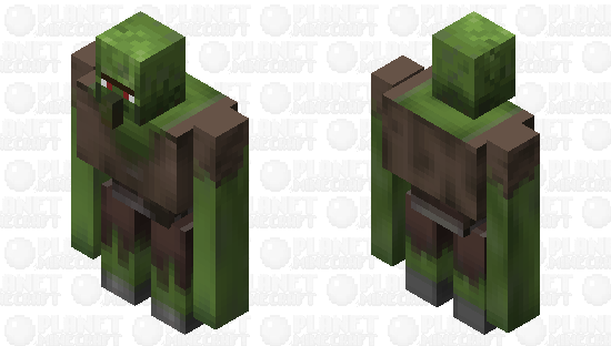 zombified chad villager Minecraft Mob Skin