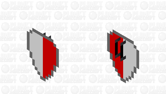 White and red knightly heater shield Minecraft Mob Skin