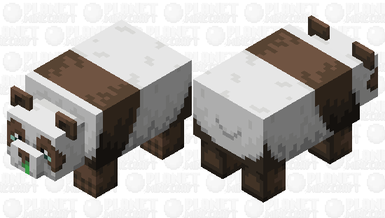 Weak Brown Panda Minecraft Mob Skin