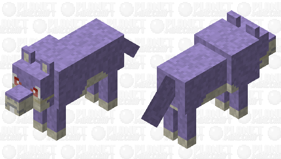 Rattata Wolf Minecraft Mob Skin