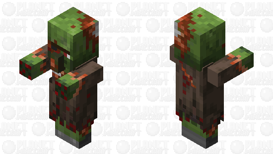 Rotting Zombie Villager Minecraft Mob Skin