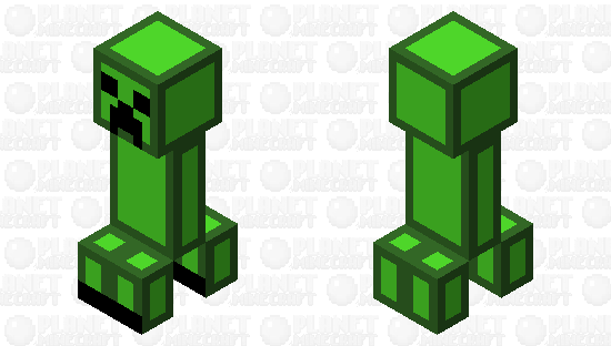 Simplified Creeper Minecraft Mob Skin