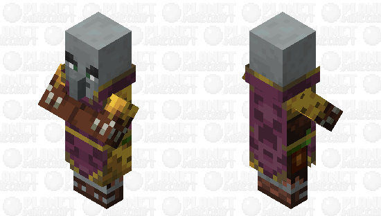 Jungle Illager (Cleric) Minecraft Mob Skin