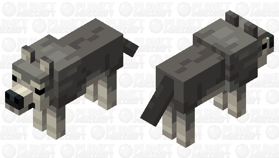 Ashen Wolf Remake Minecraft Mob Skin