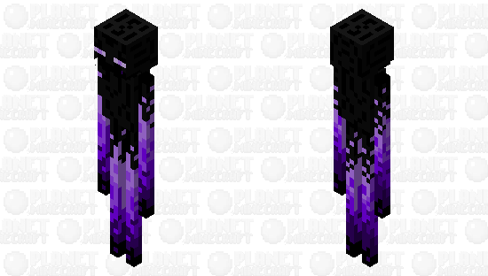 Purple Flamed Enderman Minecraft Mob Skin