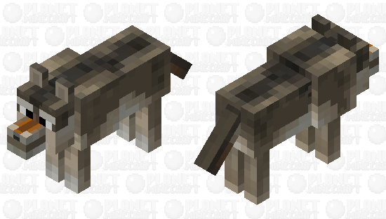 Grey Wolf(Critters & Crawlers)3 Minecraft Mob Skin