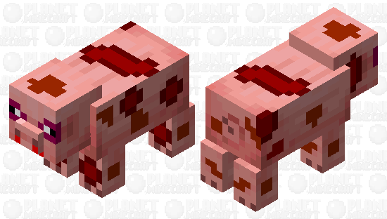 beat up pig Minecraft Mob Skin