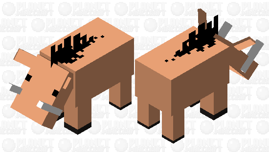 Clean Hoglin Minecraft Mob Skin