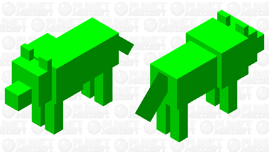 Green screen dog Minecraft Mob Skin