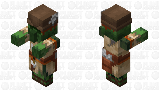 Greener Dark Eyed Zombie Fletcher (Desert) Minecraft Mob Skin