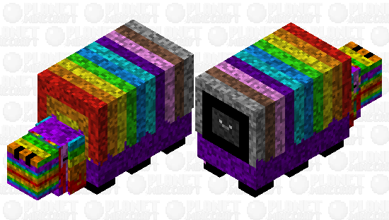rainbow sniffer Minecraft Mob Skin
