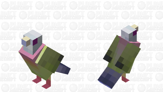 Fruity Pigeon (Treron vernans) Minecraft Mob Skin
