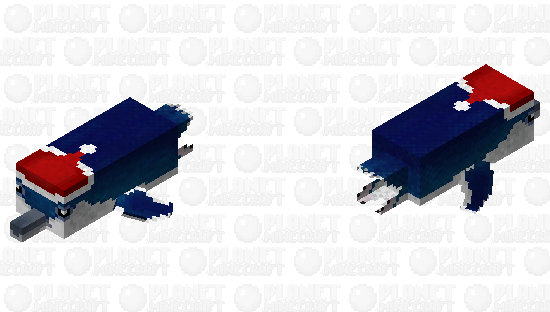 Fairy Penguin (Eudyptula minor) (Red Santa Hat) Minecraft Mob Skin