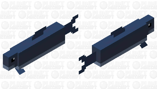 Blue and Purple Sharky Fish Minecraft Mob Skin