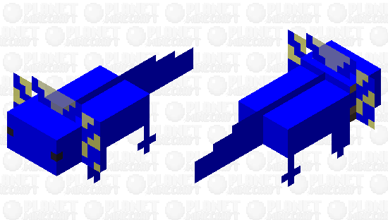 BLUE axolotl Minecraft Mob Skin