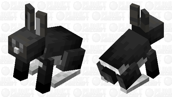 Black rabbit Minecraft Mob Skin