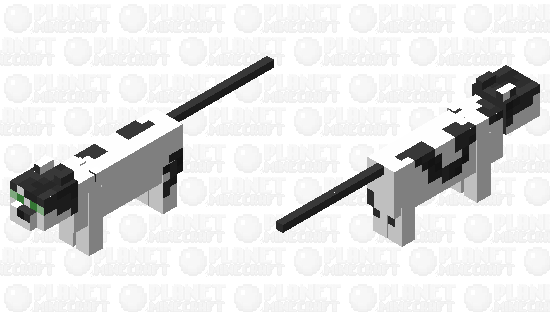 Grey Spotted Cat Minecraft Mob Skin