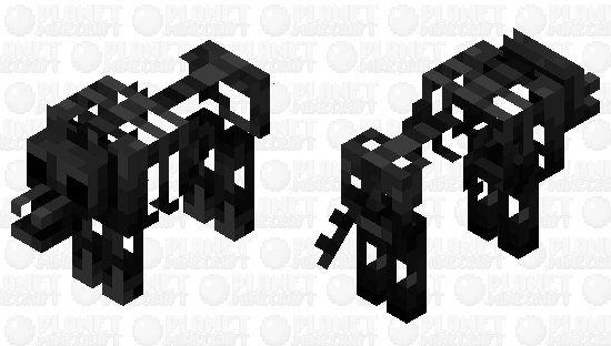 Withered Wolf Minecraft Mob Skin