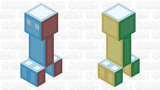 BlockBench Creeper Minecraft Mob Skin