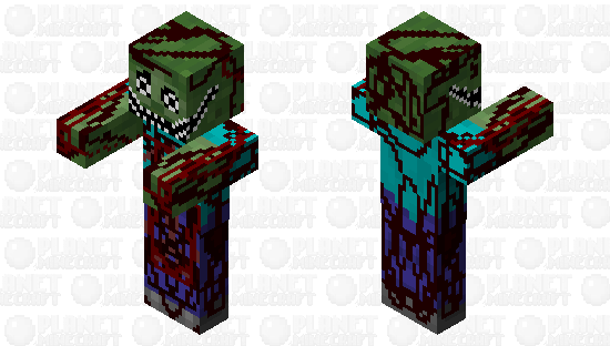smiling zombie creepypasta Minecraft Mob Skin