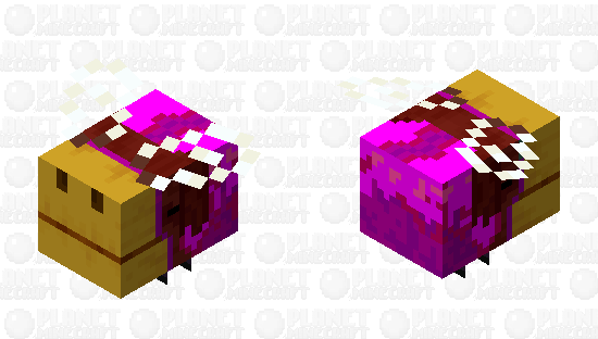 Pink Sniffer Bee Minecraft Mob Skin