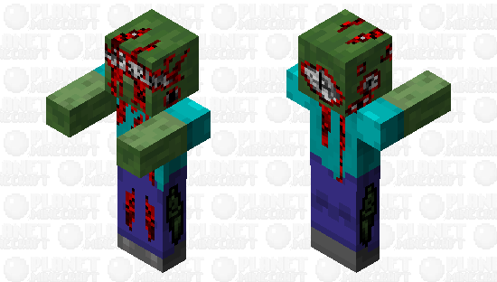 blood gore zombie Minecraft Mob Skin