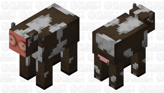 scared cow Minecraft Mob Skin