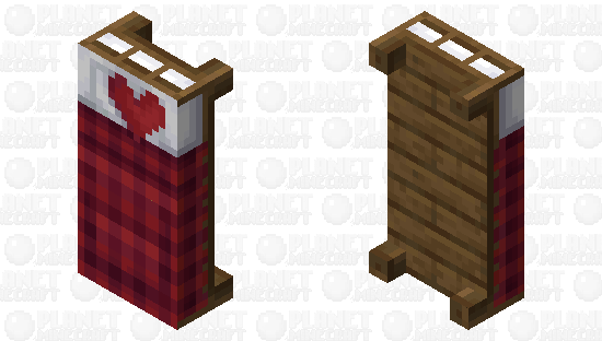 red plaid bed Minecraft Mob Skin
