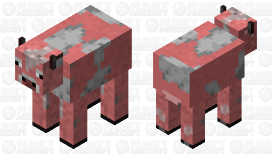 pink cow Minecraft Mob Skin