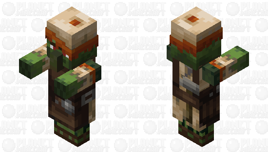 1.14 Desert Zombie Toolsmith Minecraft Mob Skin
