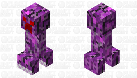 Creeper Purple Minecraft Mob Skin