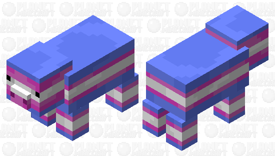 Trans Pride Pig Minecraft Mob Skin